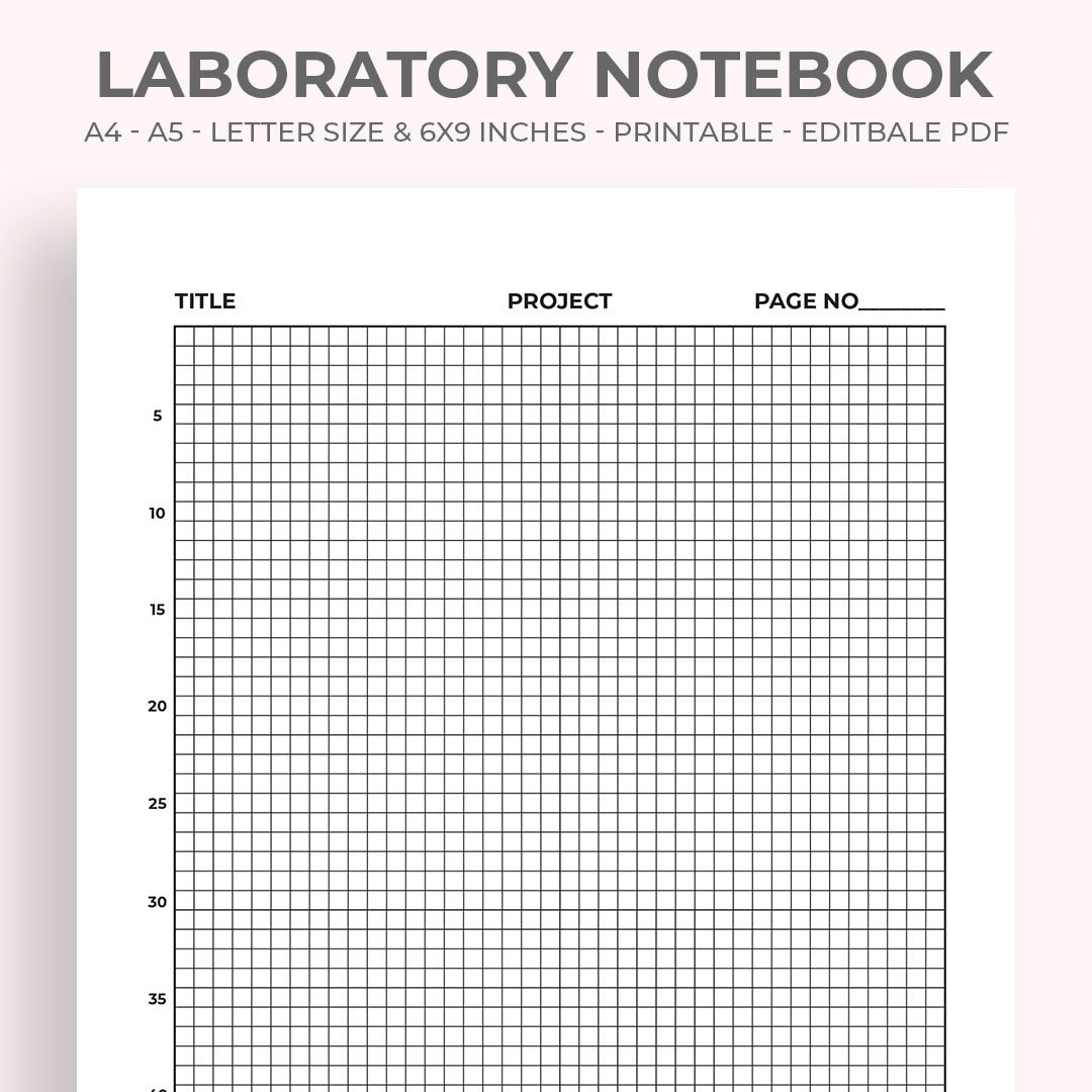 Laboratory Notebook, Student Lab Notebook, Science Lab Notebook ...