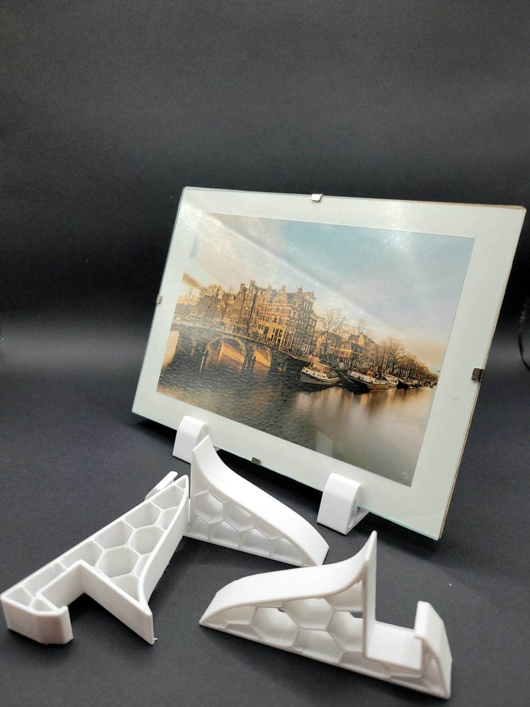 10 Pack Plastic Photo Frame Stands, Plate Stands Picture Display Holder ...