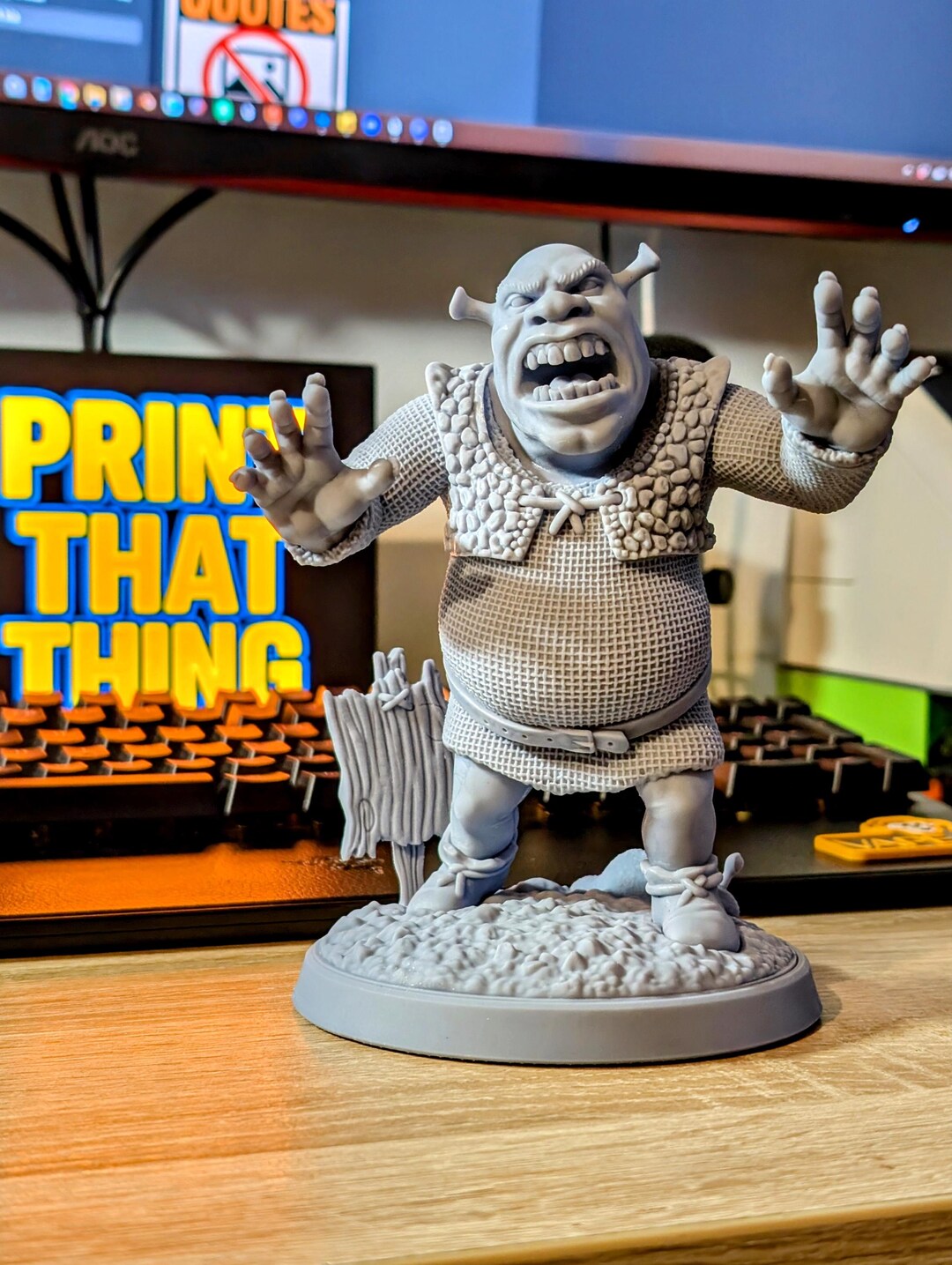 3D Printed Resin Shrek Diorama– Unpainted, Ready to Paint - Etsy