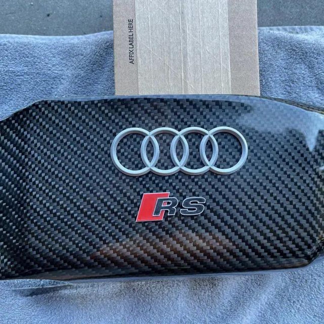 Audi 4-rings Logo and RS Badges for an Engine Cover SET - Etsy