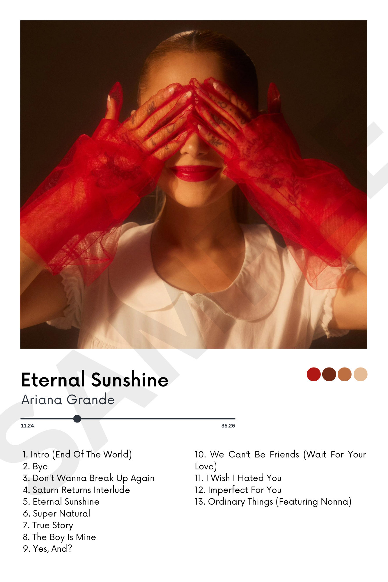 Ariana Grande Album Poster Eternal Sunshine DIGITAL DOWNLOAD - Etsy