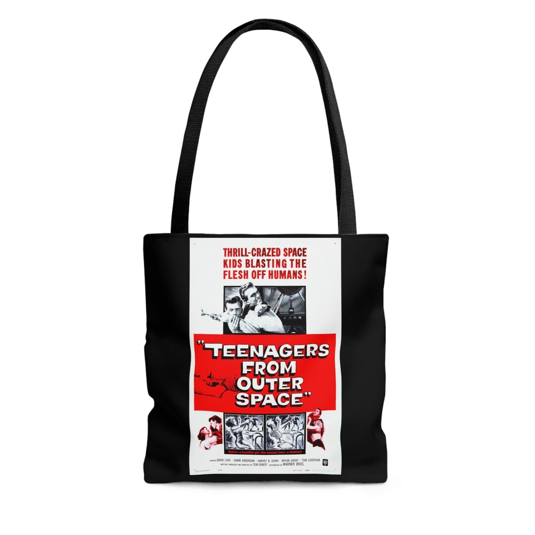 Cult Horror Movie Tote Bag, Teenagers From Outer Space Film Poster Book ...