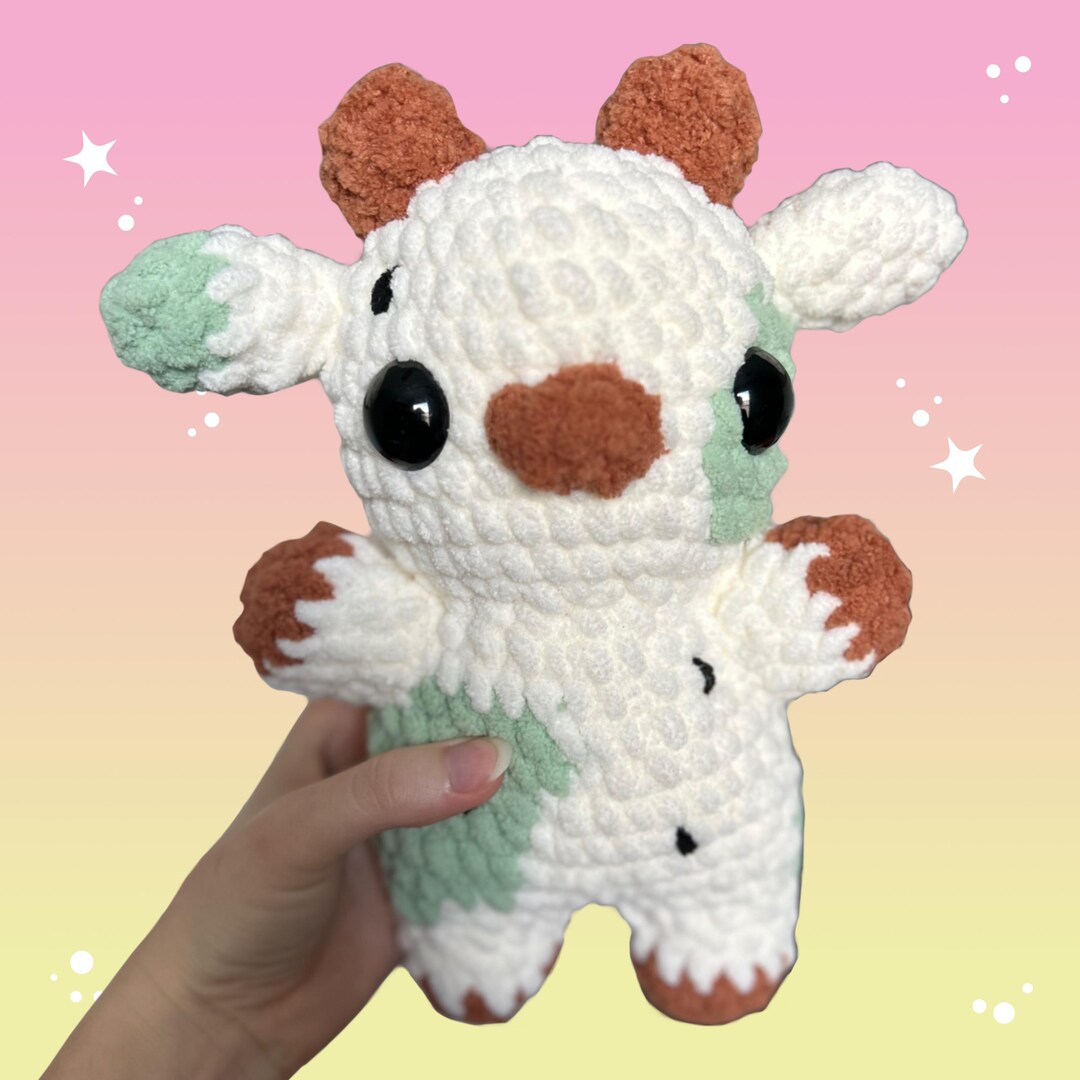 Mint Chocolate Chip Cow Amigurumi Cow Plush - Etsy
