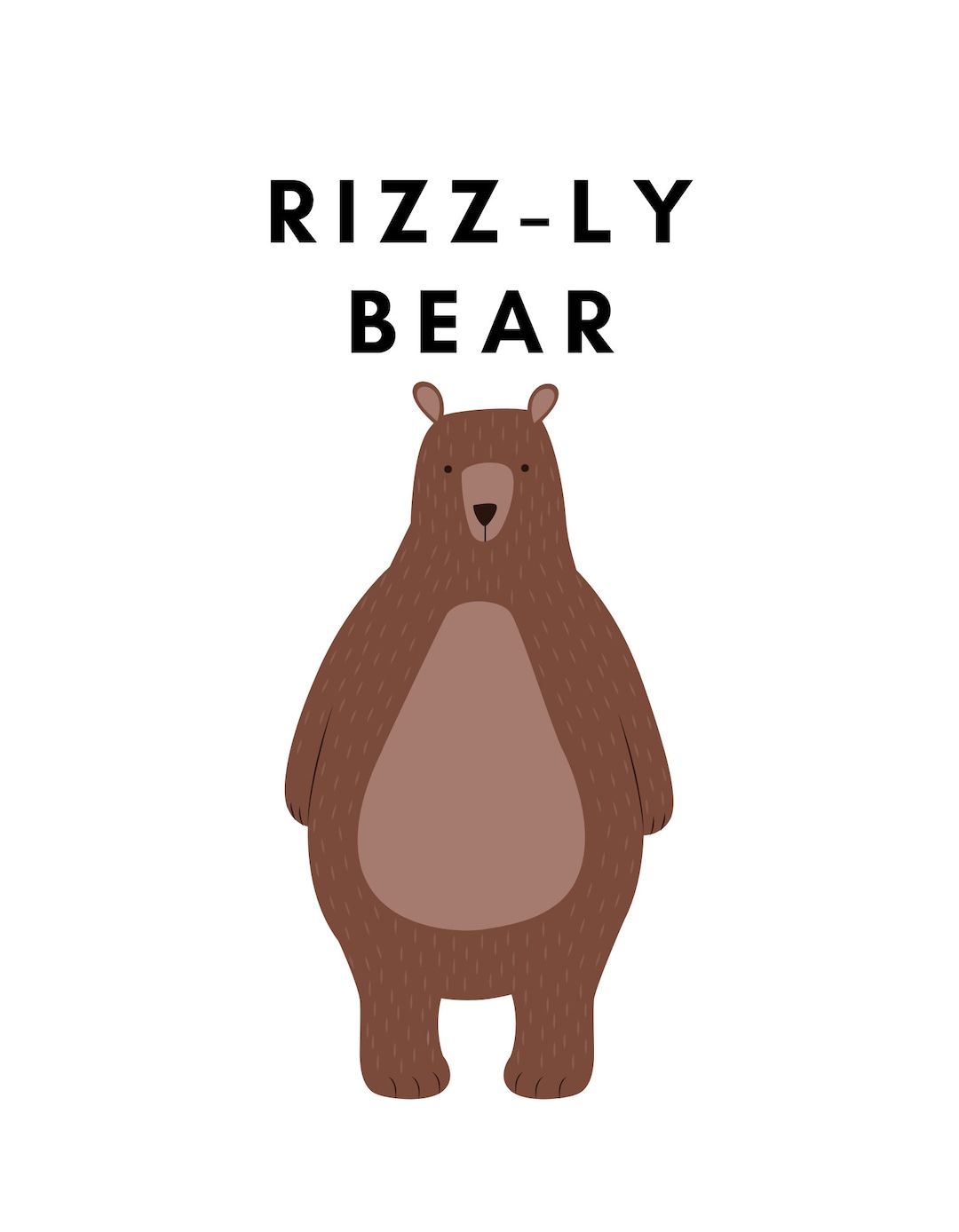 Rizz-ly Bear Graphic Tee - Etsy