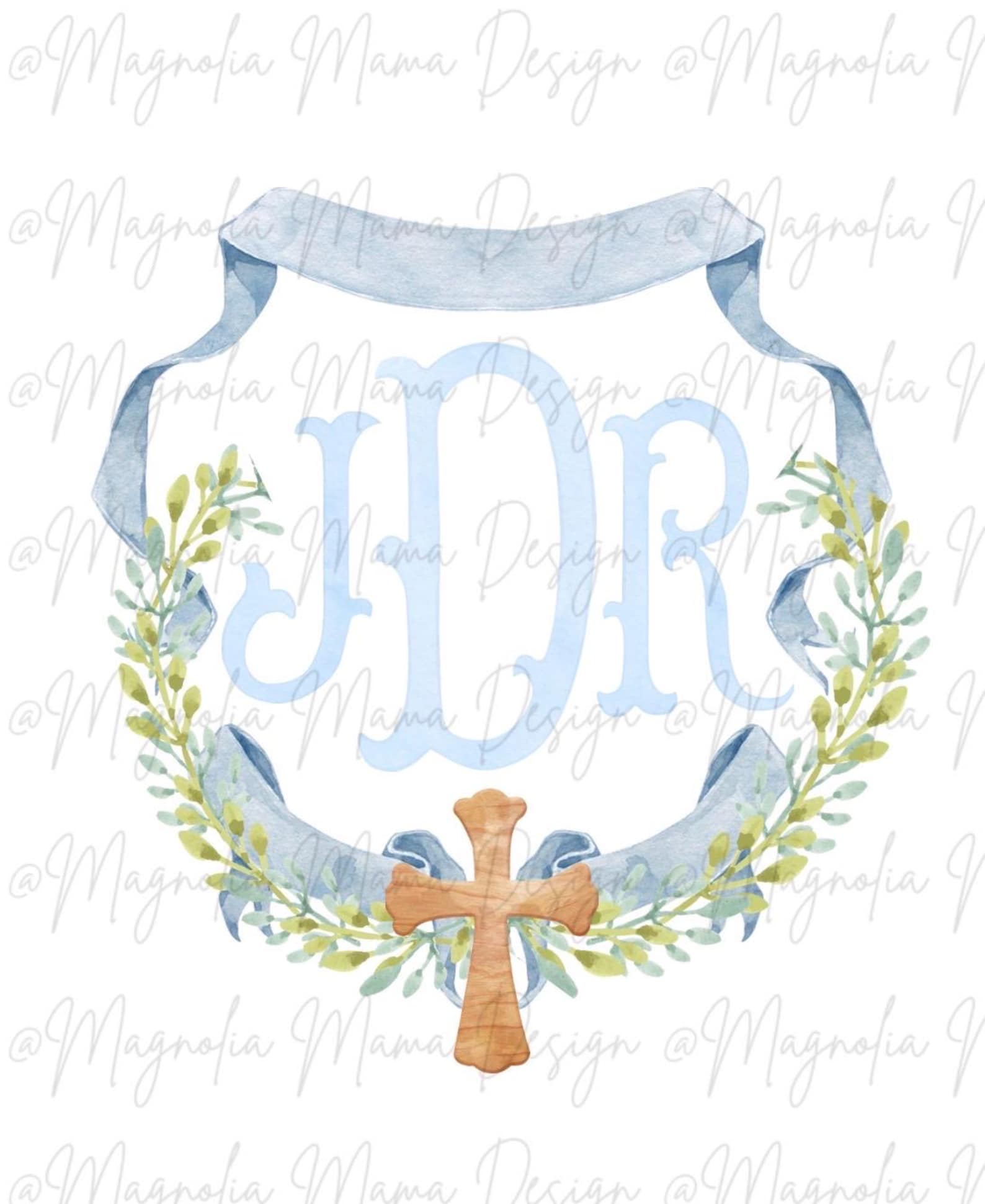 Custom Baby/little Boy Cross Crest Png - Etsy