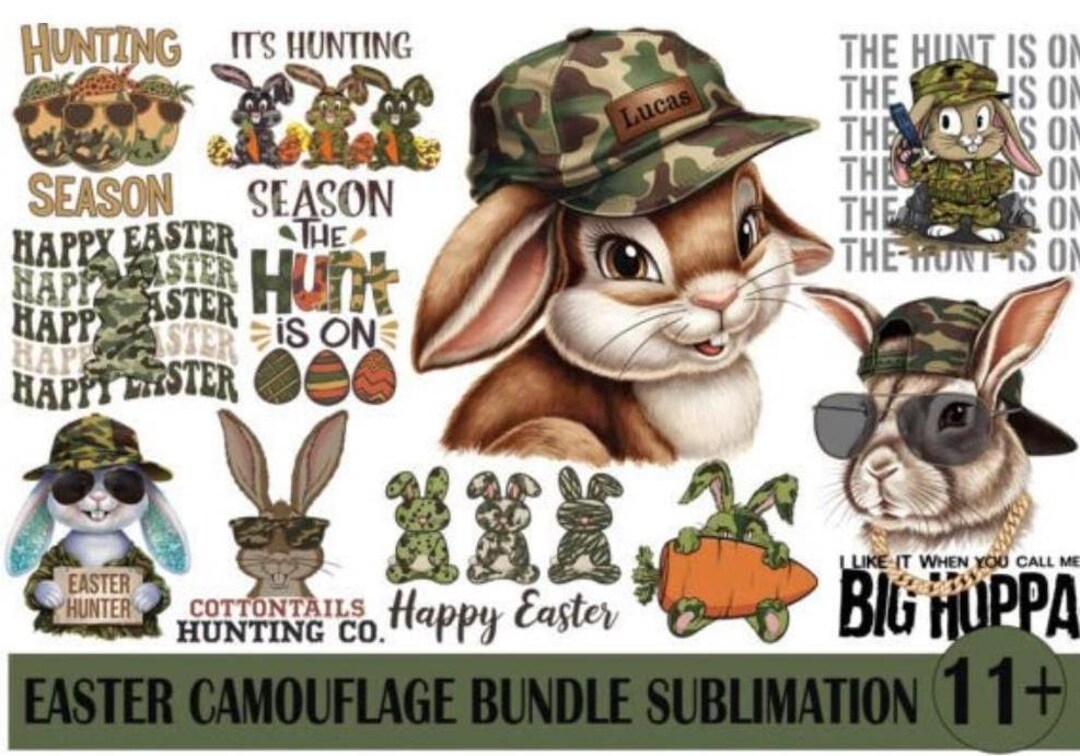 Camo Easter Designs Bundle Png - Etsy