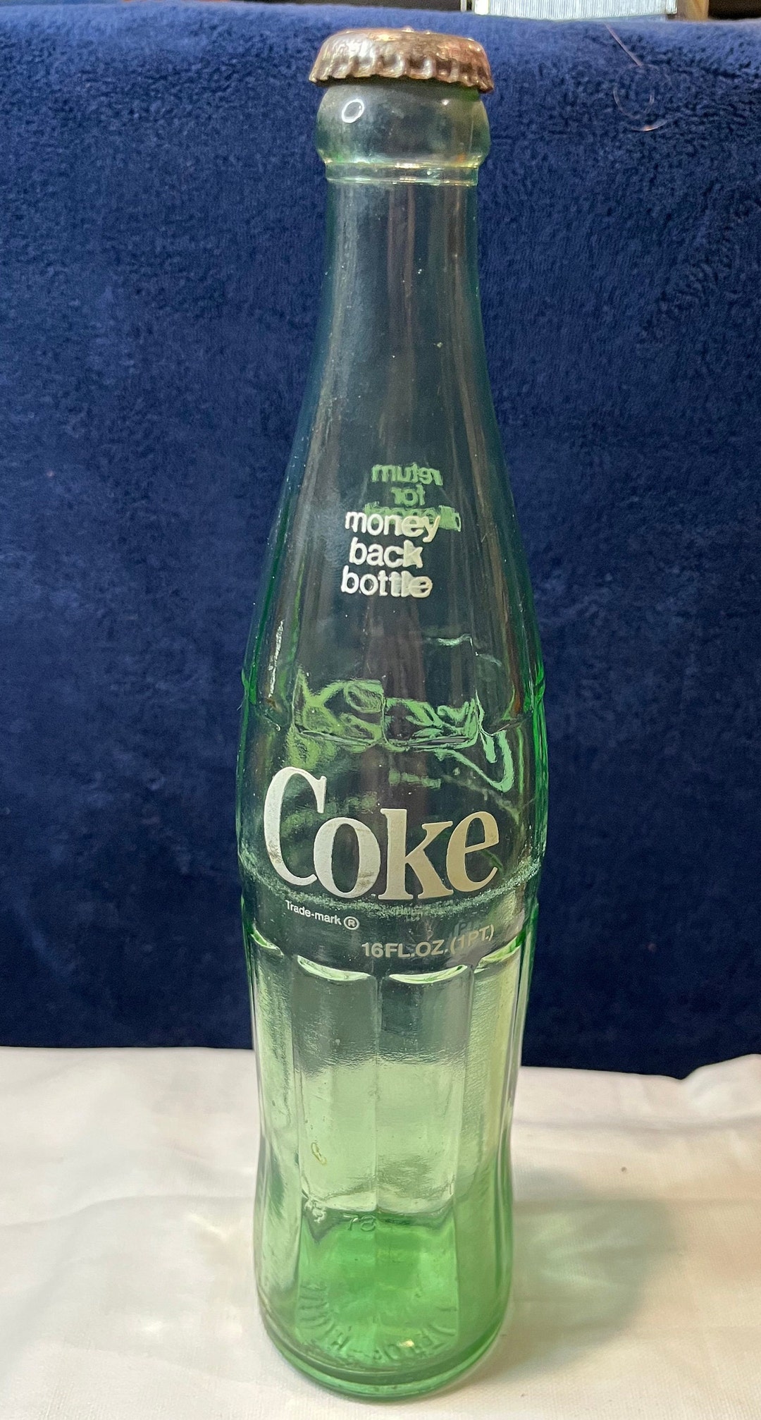 Coca-cola 16oz /1 Pint Green Glass Bottle - Etsy