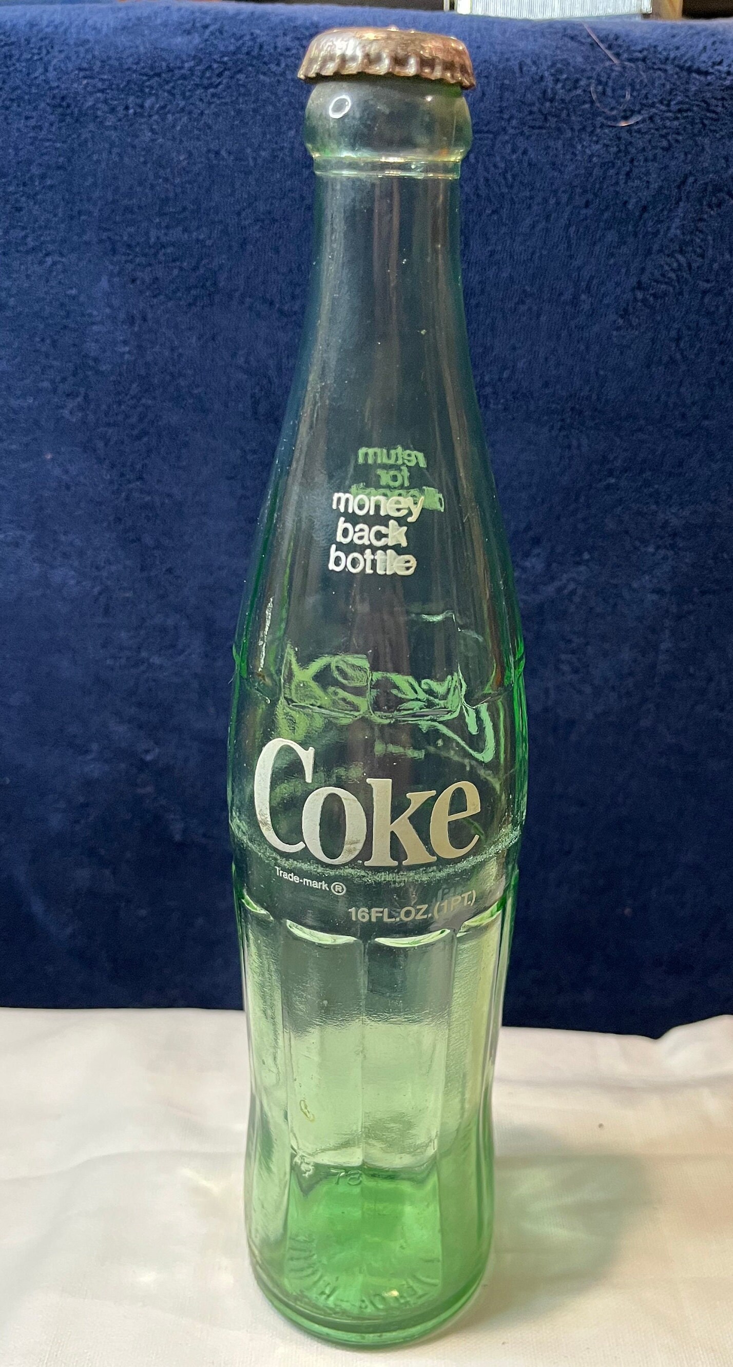 Coca-cola 16oz /1 Pint Green Glass Bottle - Etsy