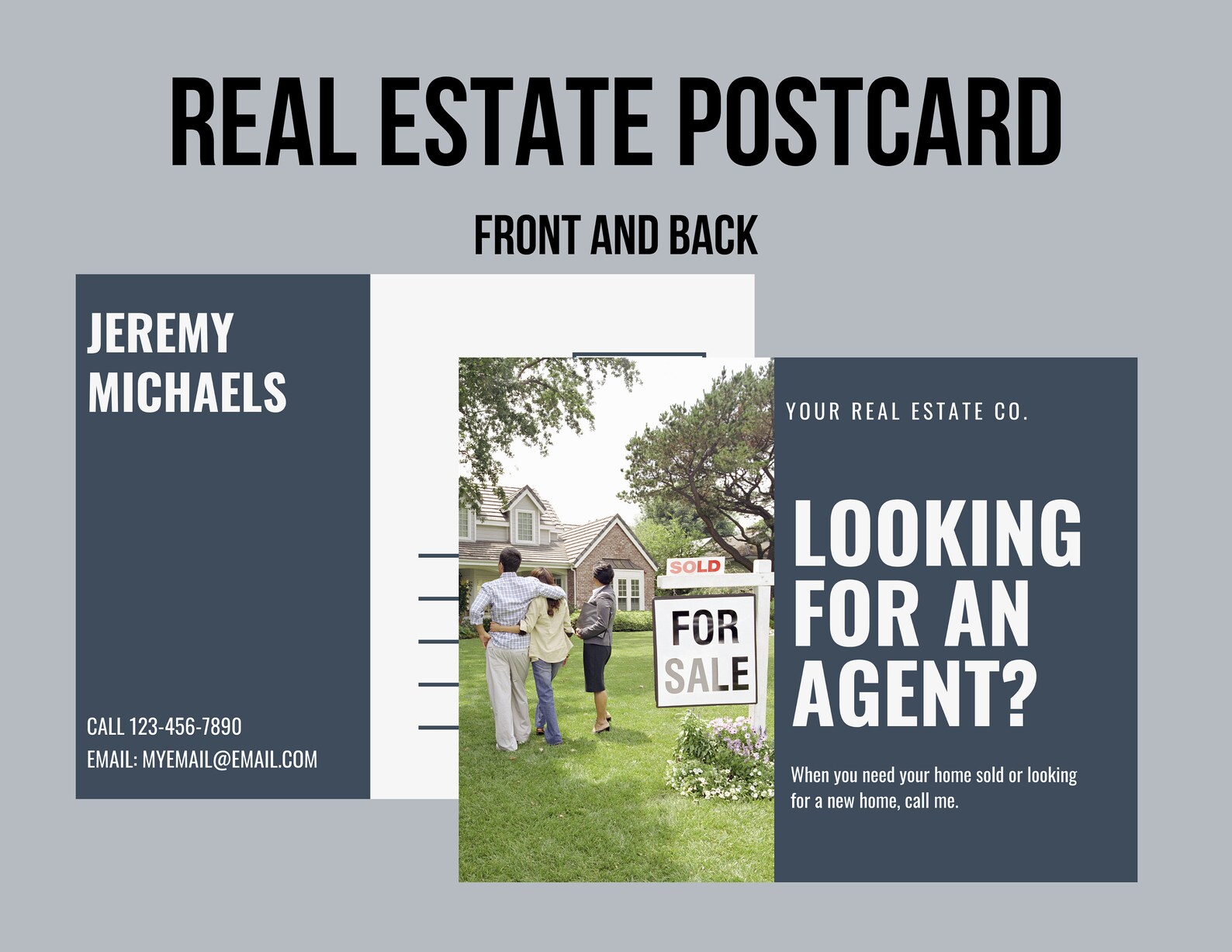Real Estate Post Cards Mailer E-mail Marketing Post Card Template ...