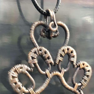 Handcrafted Copper Paw Print/heart Pendant Necklace - Etsy