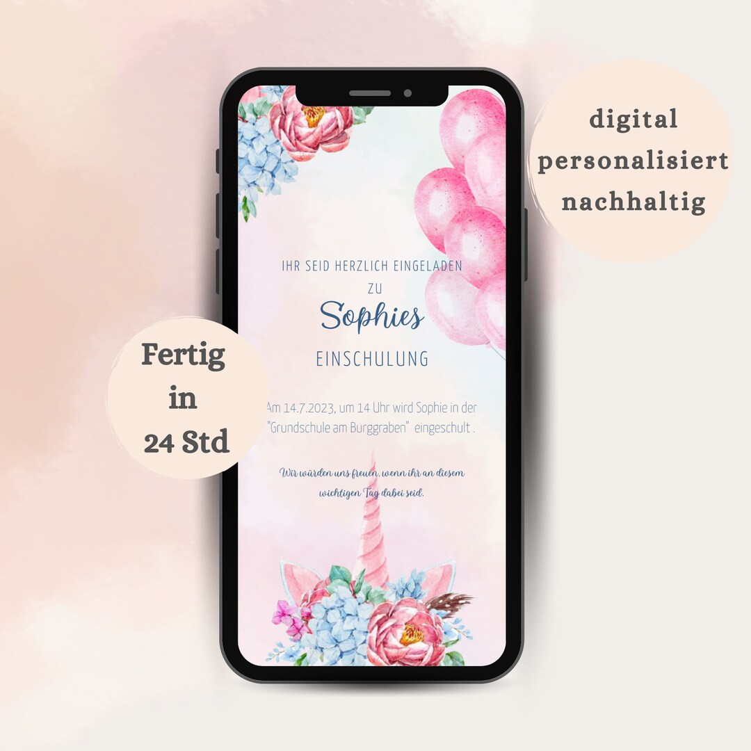 School Enrollment Invitation Digital Personal Ecard for the Start of ...