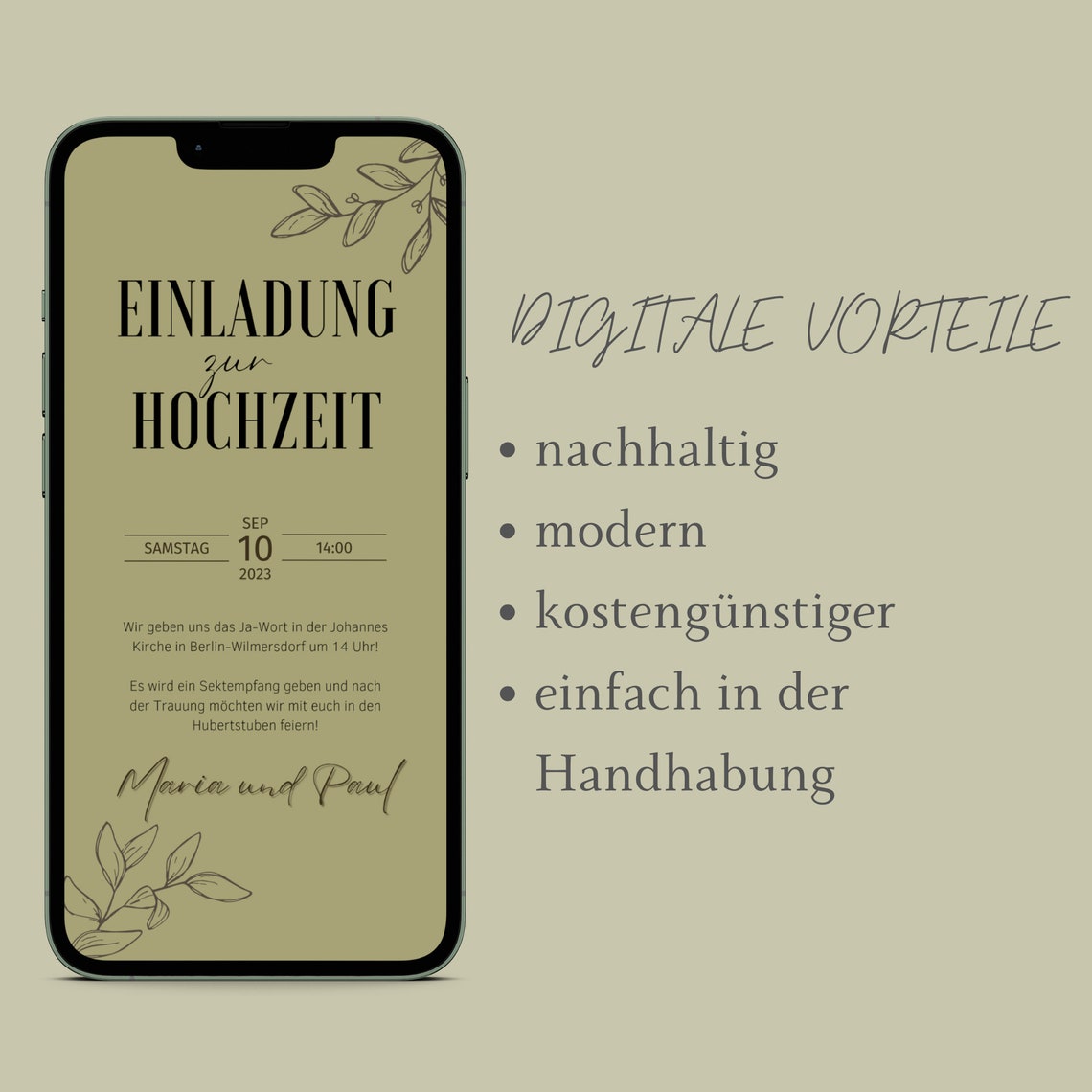 Digital Wedding Invitation | Invitation to the Wedding Personalized ...
