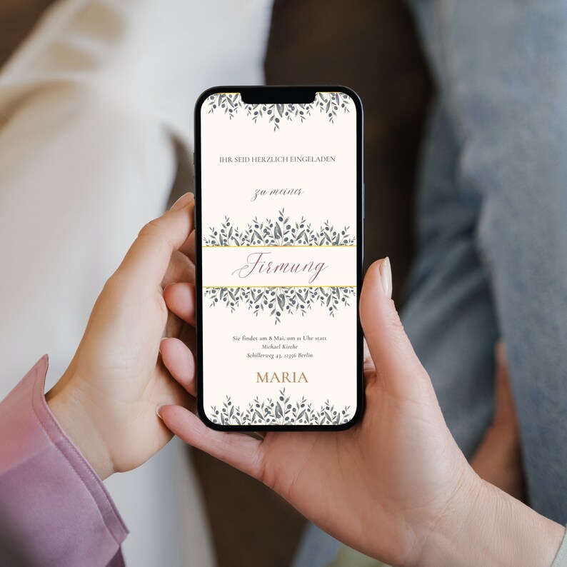 Confirmation Digital Invitation | Confirmation Invitation Card ...