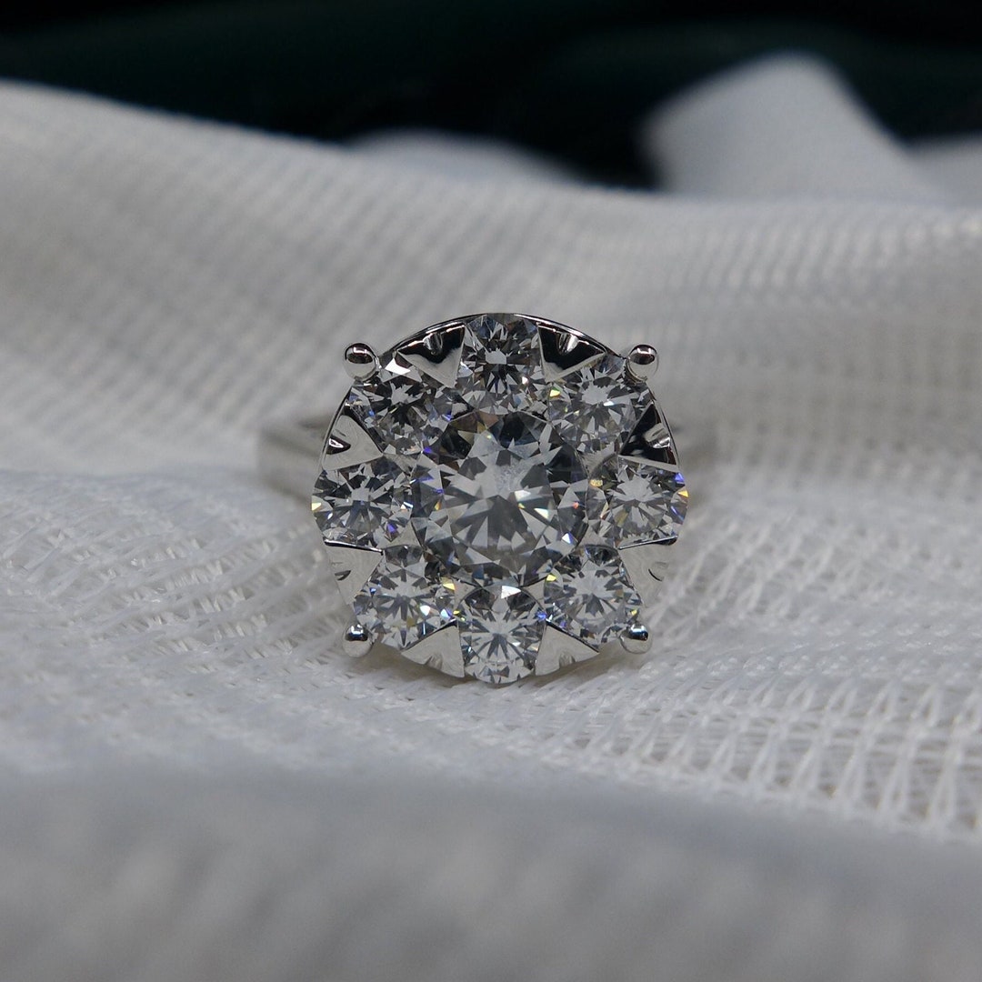 Pressure Setting Lab Diamond Ring Lab Grown Diamond Engagement Ring ...