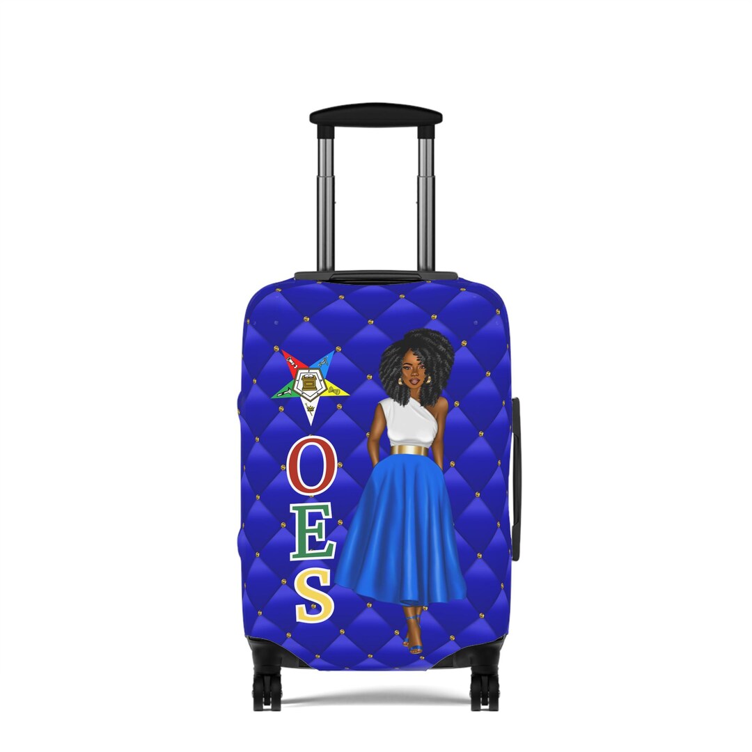 Order of the Eastern Star Luggage Cover, Trendy Blue Suitcase Covering ...