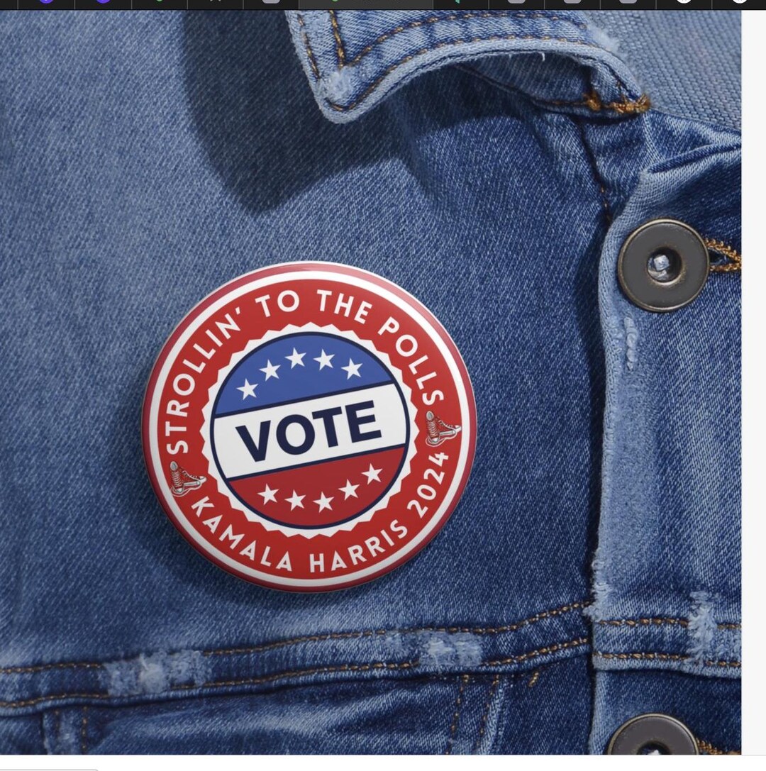 Delta Sigma Theta Election Pin, Button,strollin to the Polls , 2.25 ...