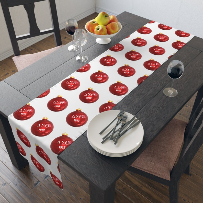 Delta Sigma Theta Table Runner, Trendy HBCUD9 Sorority Table Runner ...