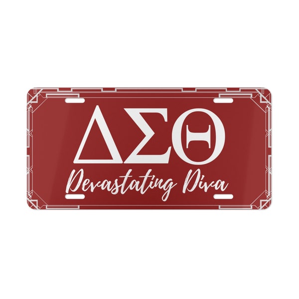 Delta Sigma Theta Sorority License Plate - Etsy