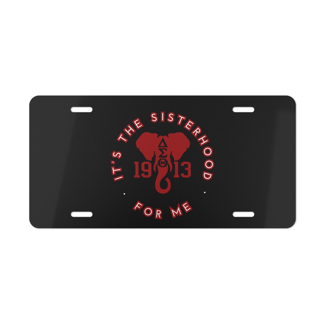 Delta Sigma Theta Vanity Plate, DST License Plate, HBCU D9 Sorority Car ...