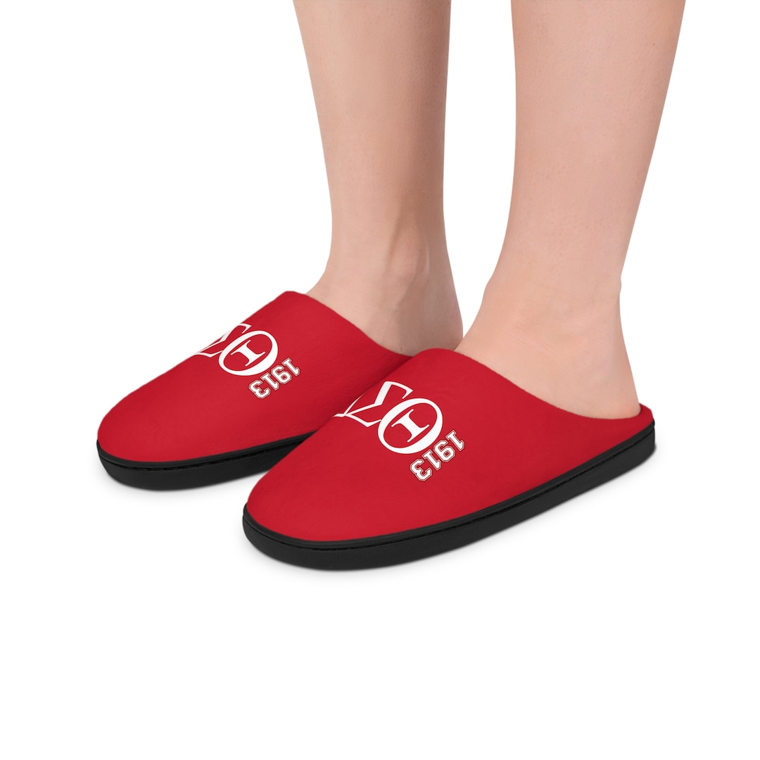 Delta Sigma Theta Slippers, Trendy Graphic 1913 HBCU D9 Sorority Indoor ...