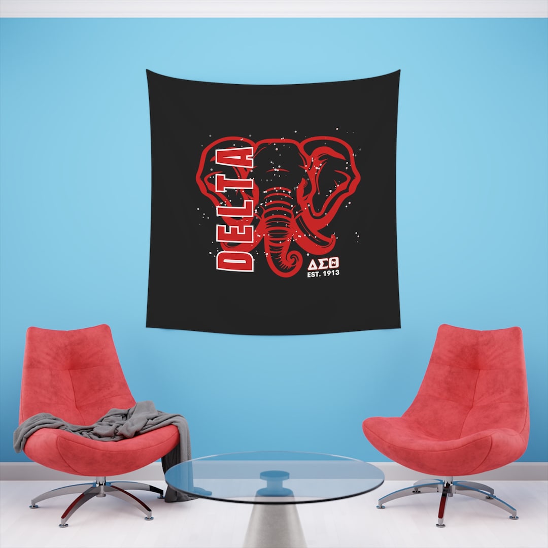 Delta Sigma Theta Tapestry, Printed Wall Tapestry, DST Trendy HBCU D9 ...