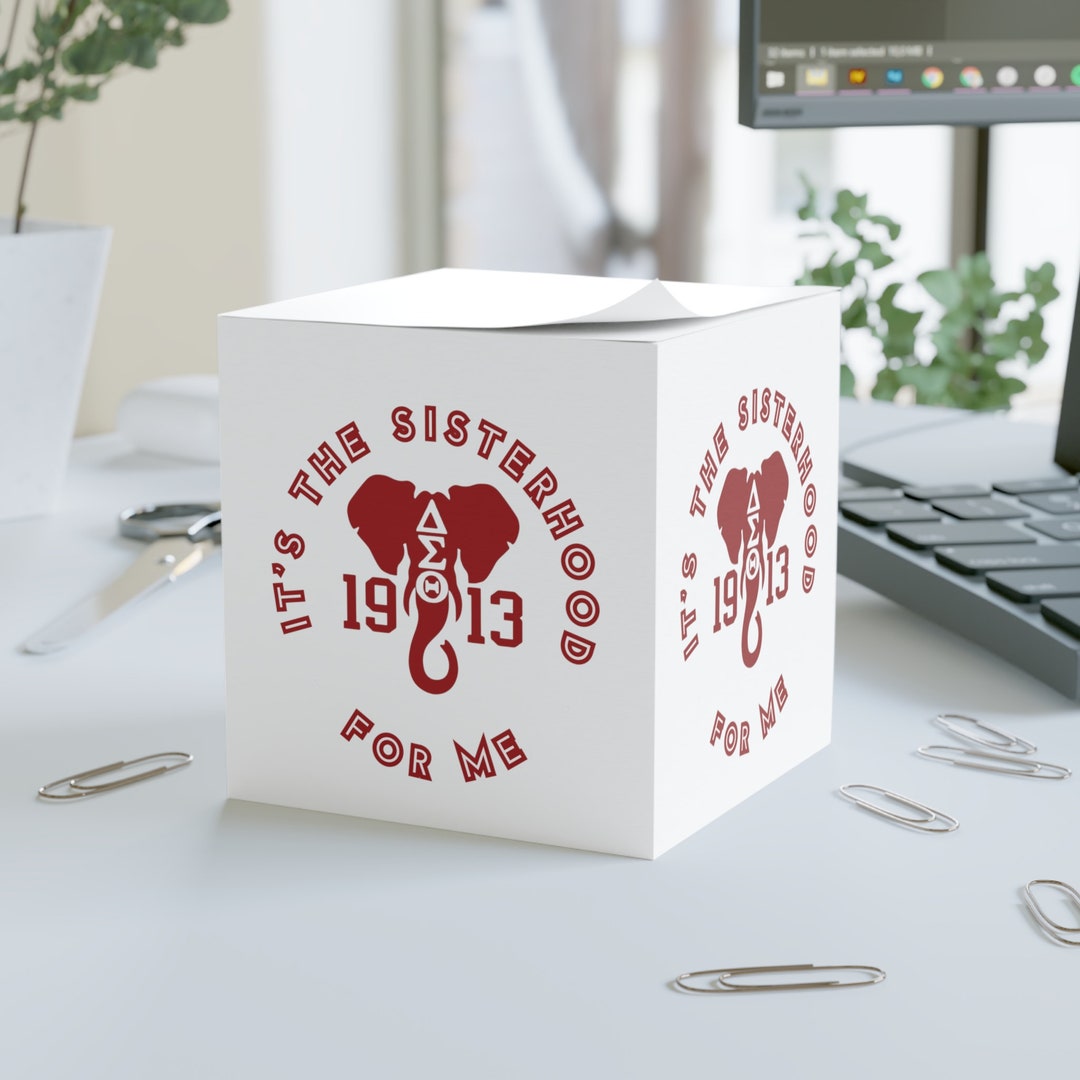 Delta Sigma Theta Sticky Note Cube, DST 700 Sticky Sheets, HBCU D9 ...