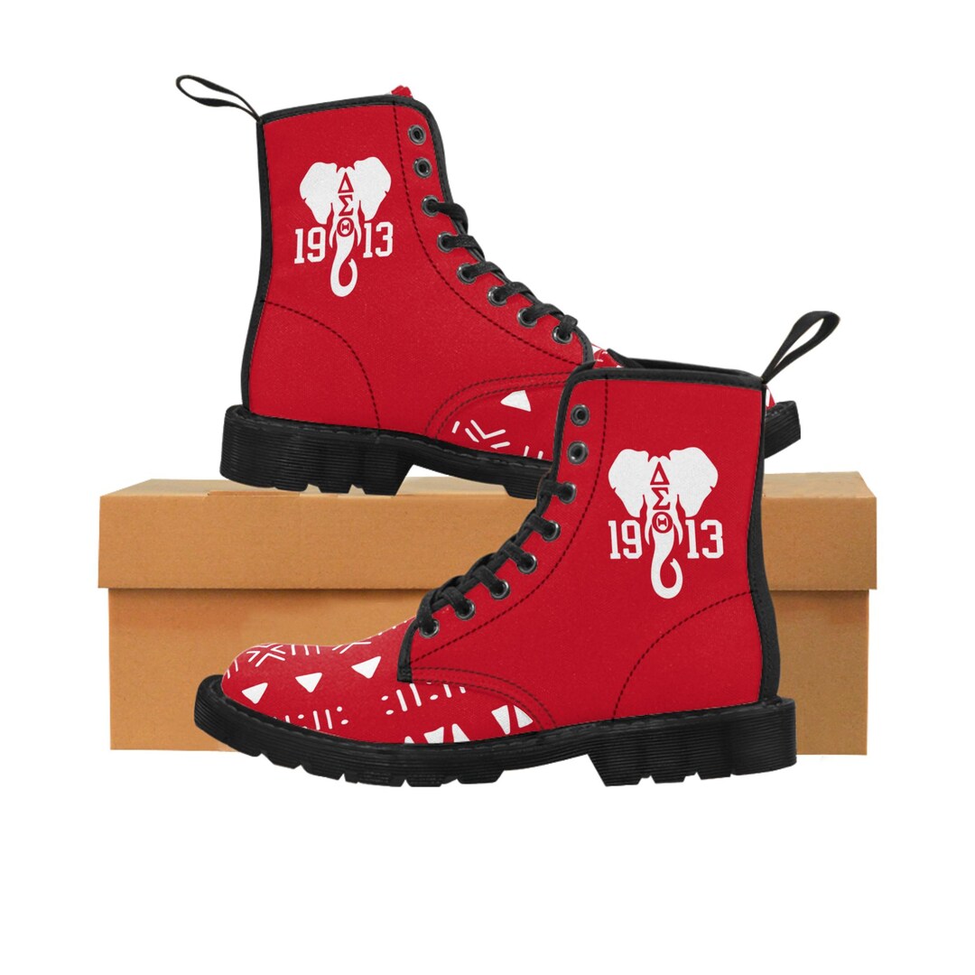 Delta Sigma Theta Boots, DST Trendy Graphic HBCU D9 Sorority Ankle ...