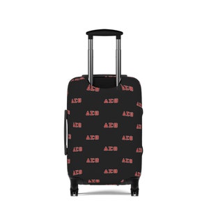 Delta Sigma Theta Luggage Cover, Trendy Graphic HBCU D9 Travel ...