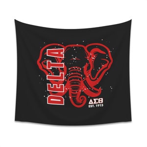 Delta Sigma Theta Tapestry, Printed Wall Tapestry, DST Trendy HBCU D9 ...