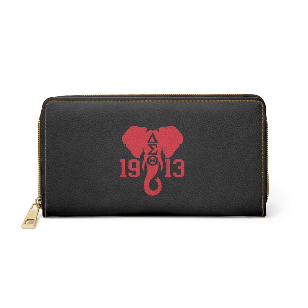 Delta Sigma Theta Zipper Wallet, Trendy Graphic HBCU D9 Sorority ...