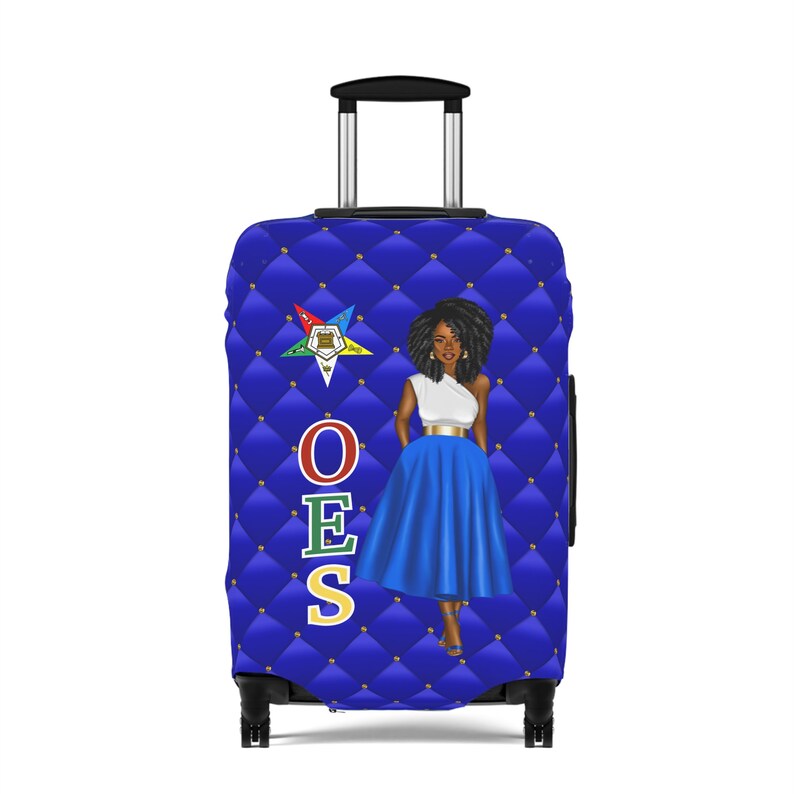 Order of the Eastern Star Luggage Cover, Trendy Blue Suitcase Covering ...