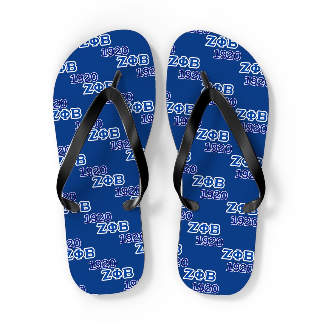 Zeta Phi Beta Flip Flop, Trendy HBCU D9 Zeta Dove Sorority Pool or ...