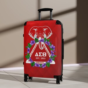 Delta Sigma Theta LUGGAGE, Trendy Graphic Suitcase With Lock and ...