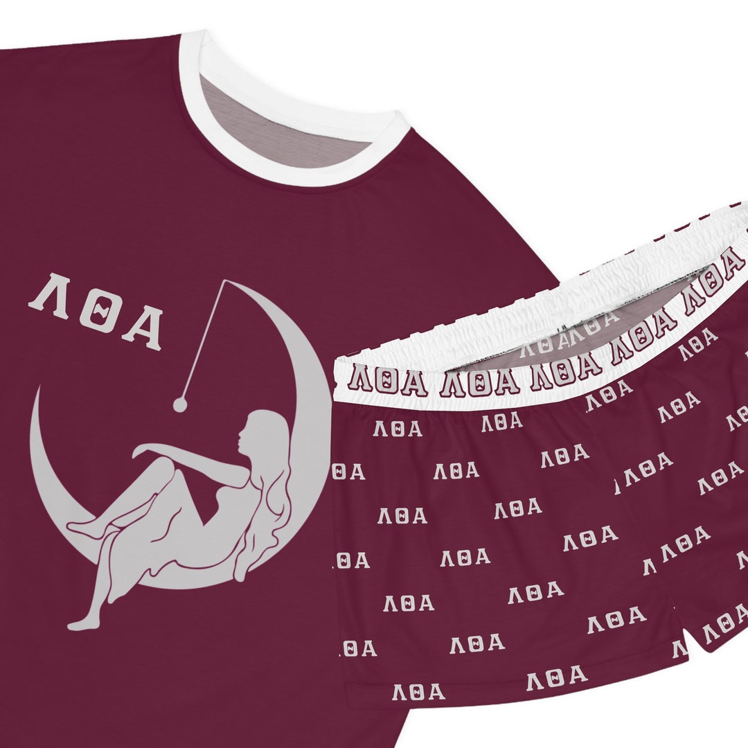Lambda Theta Alpha Pajama Set, Trendy Women's Short Pajama Set, Latina Sorority, Sisterhood ...