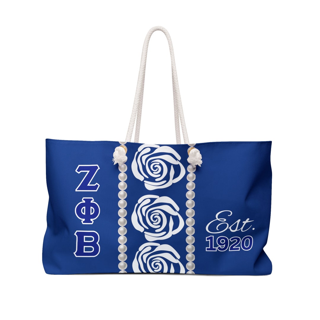 Zeta Phi Beta Weekender Beach Tote, Zeta HBCU D9 Sorority Carry on ...