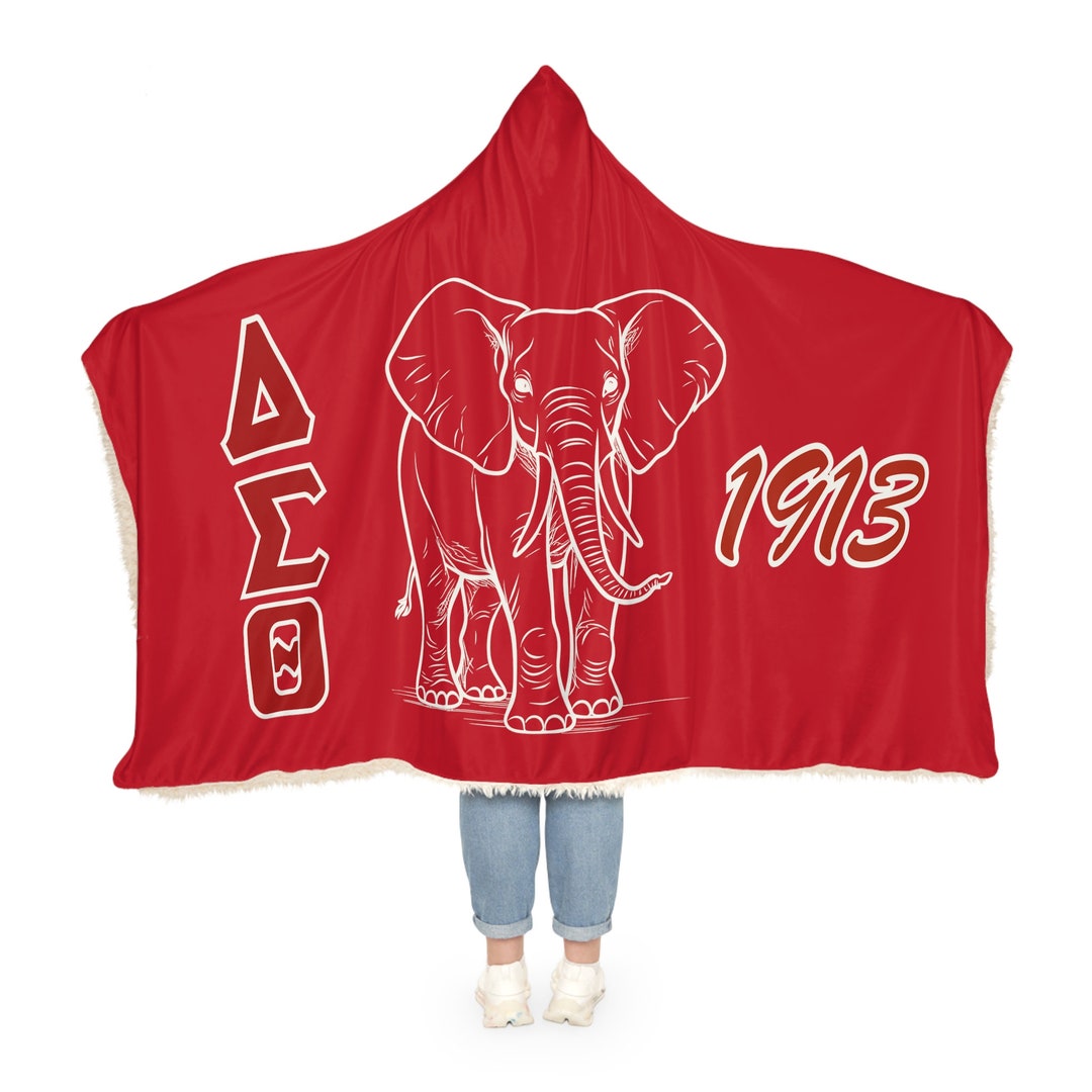 Blanket Delta Sigma Theta Hooded Blanket, Trendy HBCU D9 Sherpa or ...