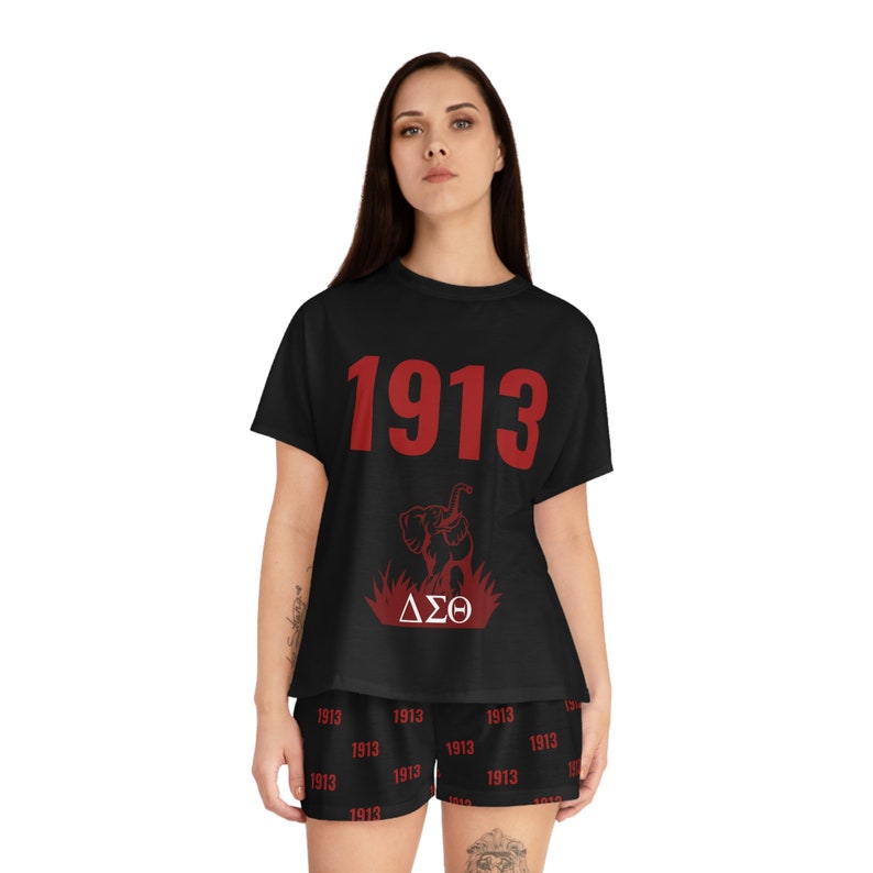 Delta Sigma Theta Pajama Short Set Trendy Graphic Hbcu D9 Etsy