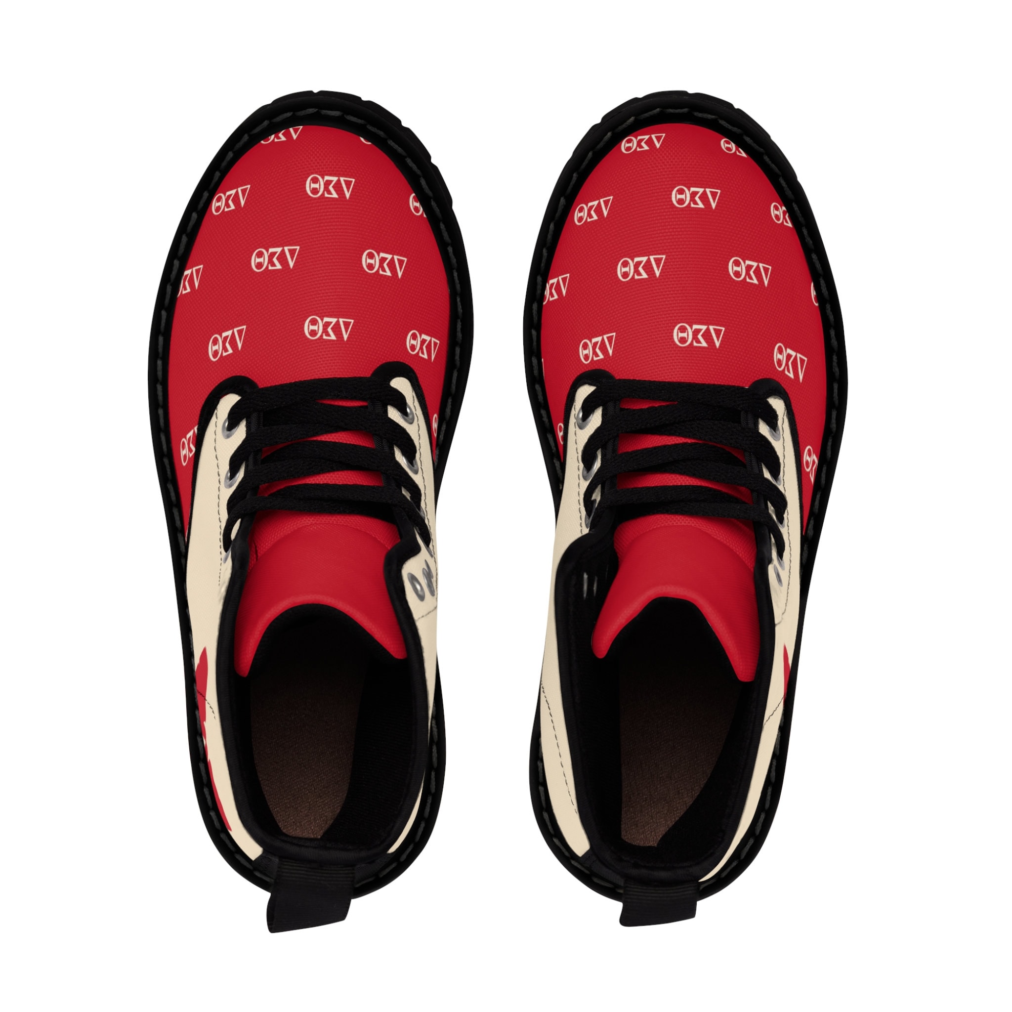 Boots Delta Sigma Theta Boots, Crimson & Cream 1913 DST Ankle Boots ...