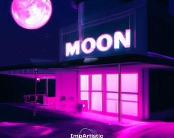 Synthwave Printable Wall Art - Etsy