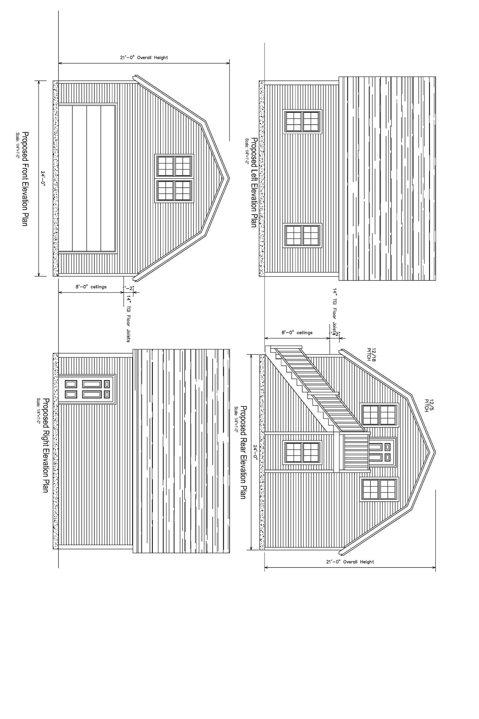 24'X24' 24'X24' GARAGE GAMBREL Roof Plans Plan ID 23-2424-gmb-12 - Etsy