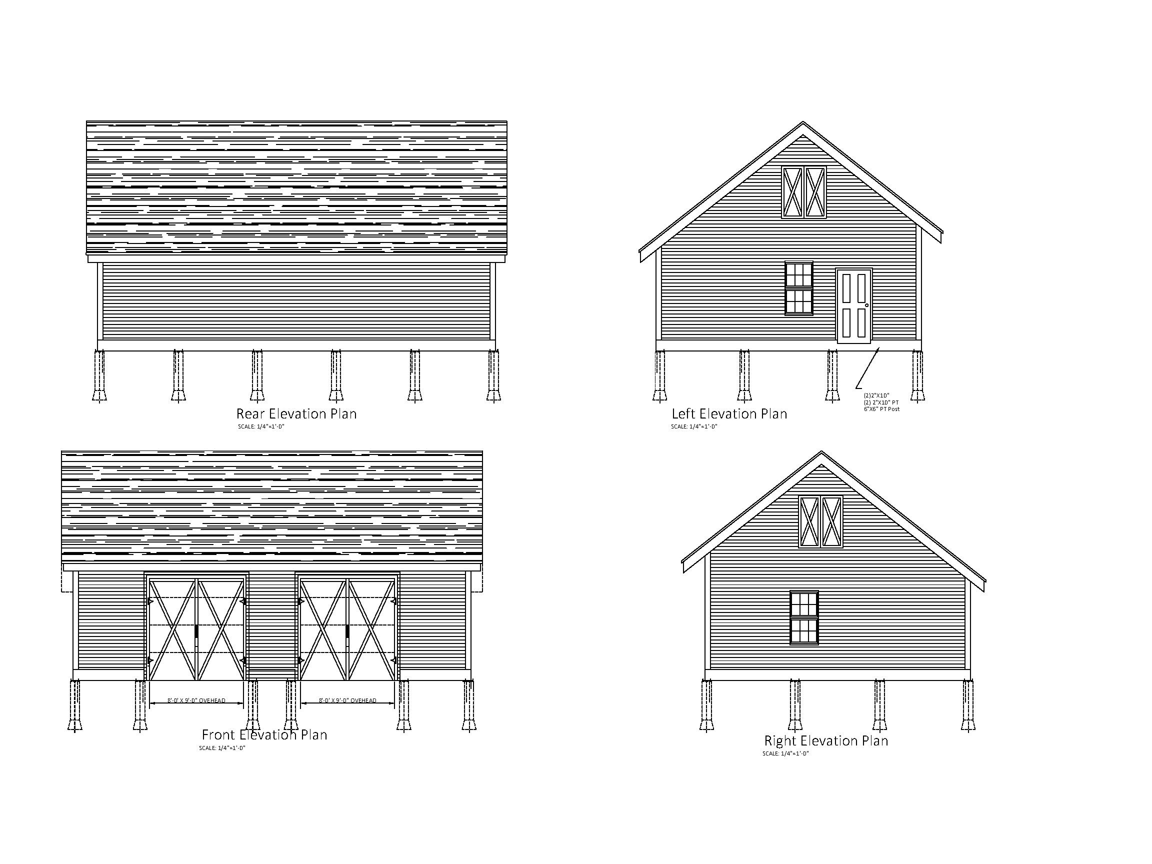 24'X36' Salt Box GARAGE PLANS 36'x24' Plan # 23-2436-SB-11 - Etsy