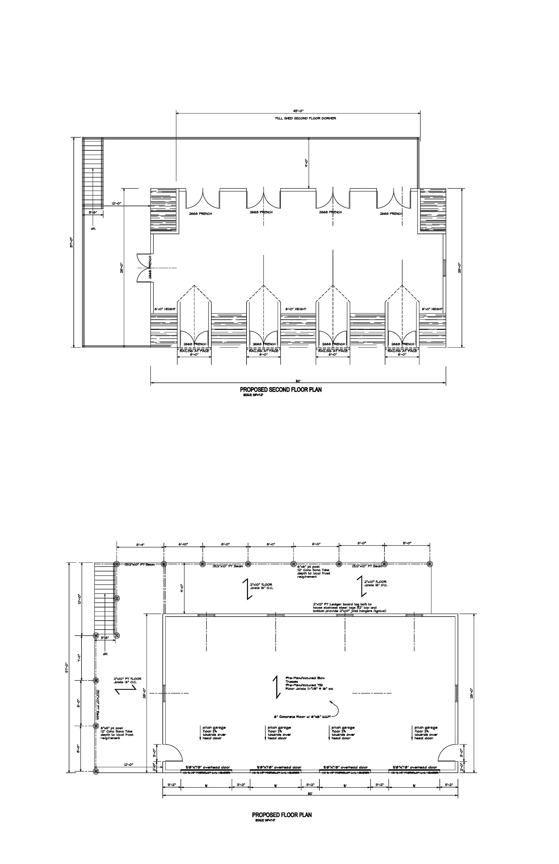 28'X52' GABLE BARN Garage Plan Gable Roof Plan Id 19-2852-gbl-7 - Etsy