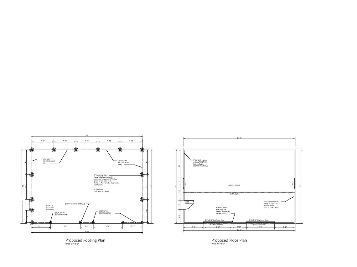 24'X36' Salt Box GARAGE PLANS 36'x24' Plan # 23-2436-SB-11 - Etsy