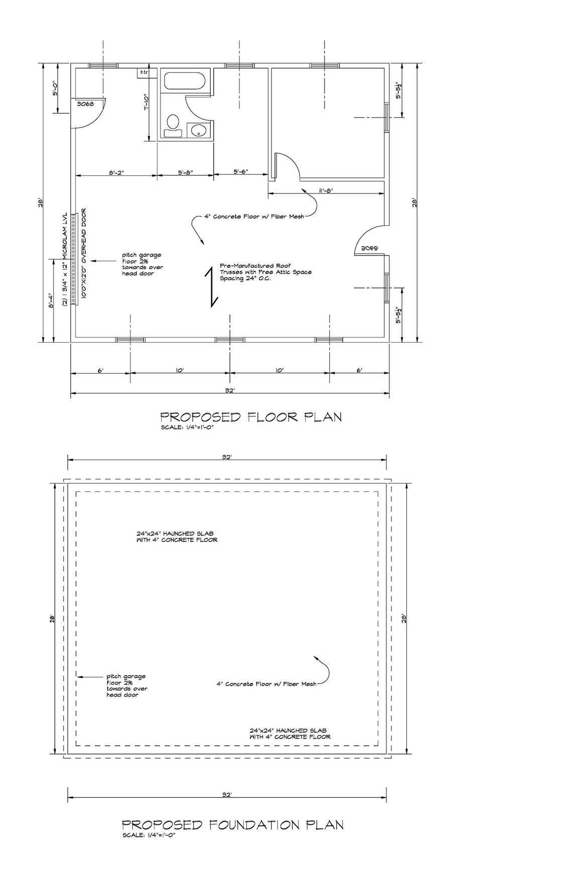 28'X32' GAMBREL BARN 32'x28' Gambrel Roof Plan - Gambrel Roof Plan 20 ...
