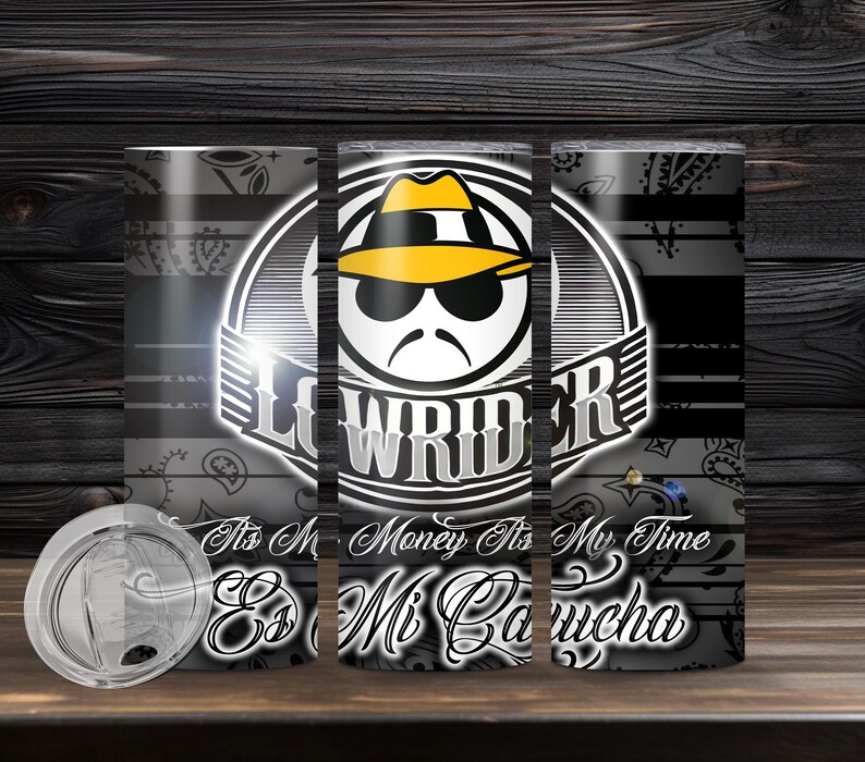 Grey Lowrider Bandana 20 Oz Tumbler Wrap, Lowrider Tumbler Wrap ...