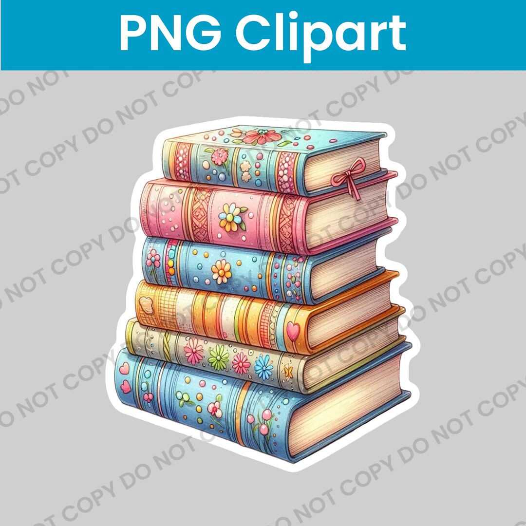 Book Clipart Pretty Books PNG - Etsy