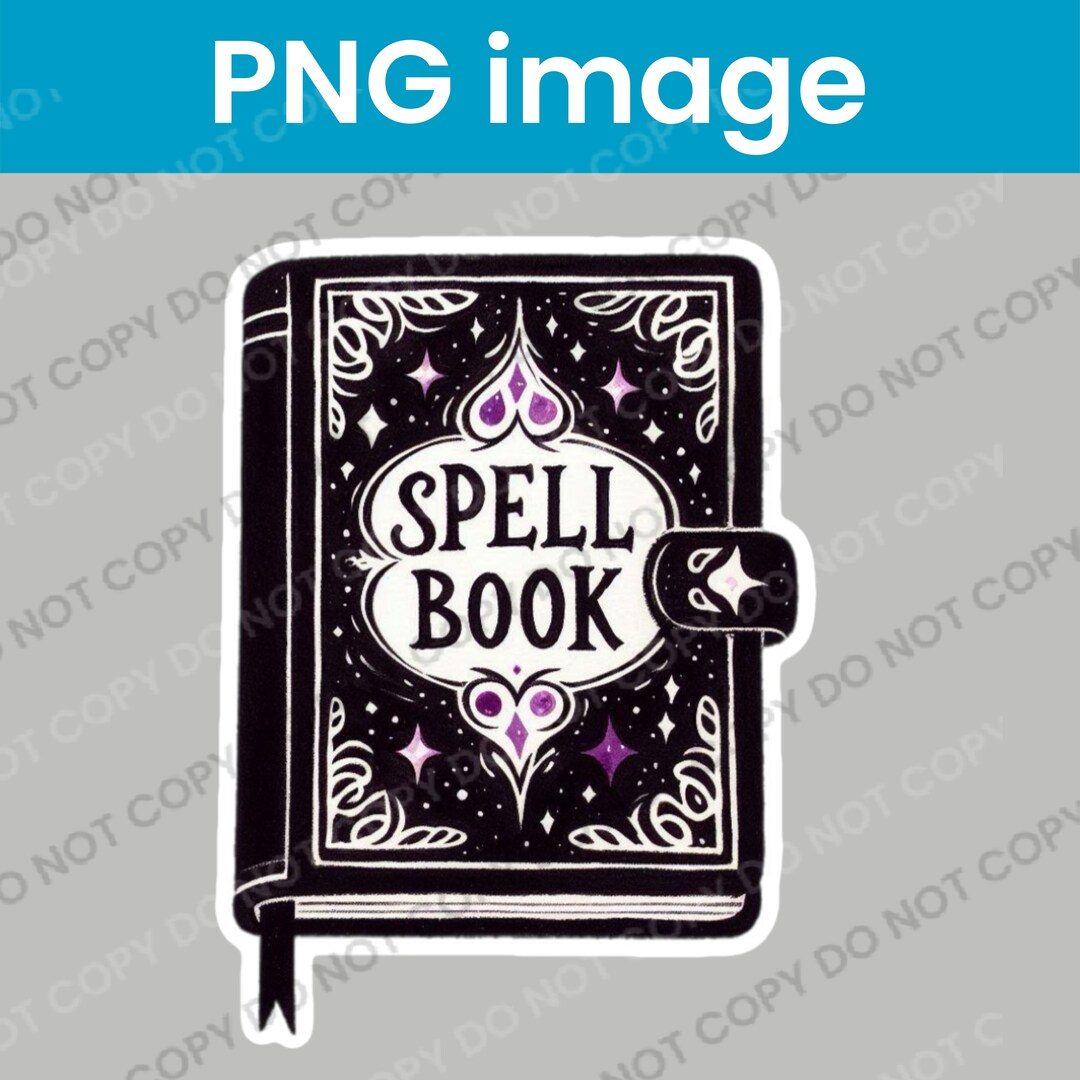 Spellbook Book Clipart Add to Cart PNG - Etsy