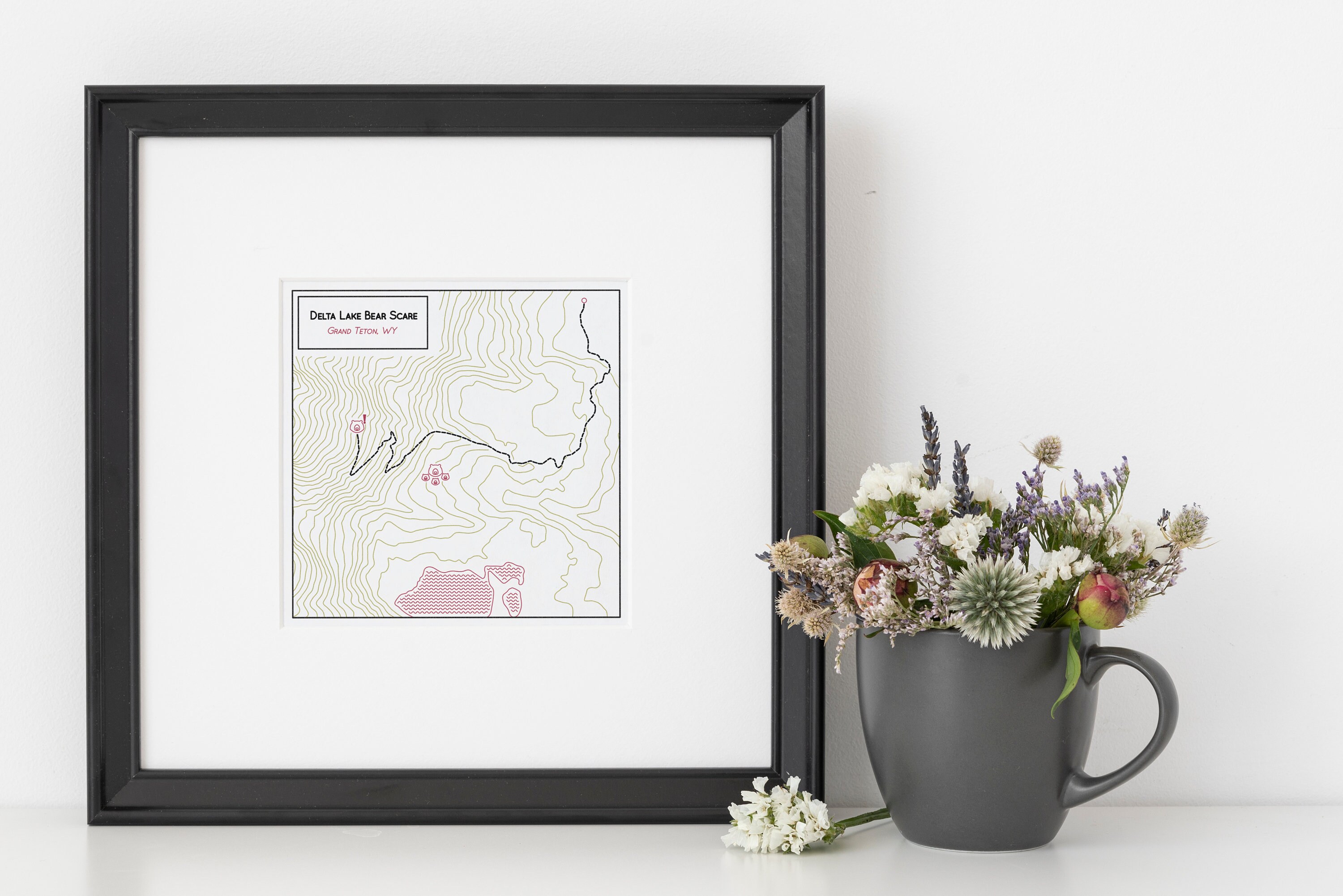 Custom Topographic Map of Your Favorite Hiking Trails 8in X 8in - Etsy