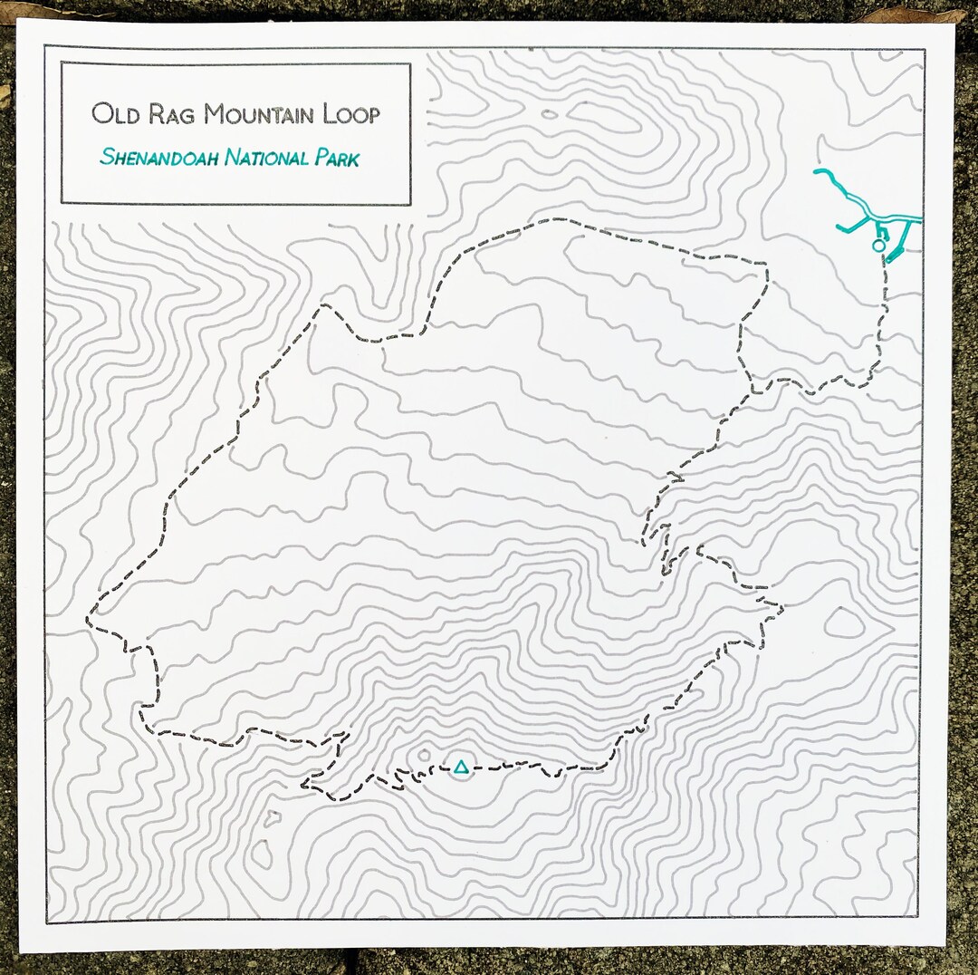 Custom Topographic Map of Your Favorite Hiking Trails - Etsy