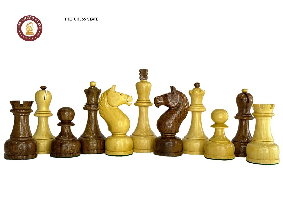 4 Soviet Tal Chess Pieces Only Set 1960's Soviet Championship Repro ...
